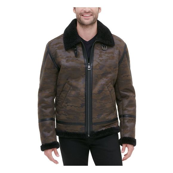 Guess | Jackets & Coats | Guess Mens Green Camouflage Bomber Jacket L ...